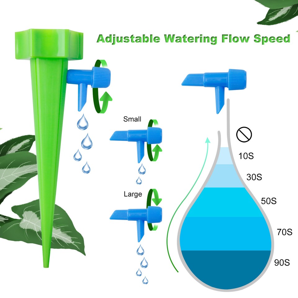 12/24PCS Automatic Self Watering System Plant Water Drip Irrigation ...