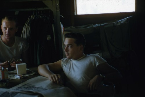 35mm Slide 1950s Red Border Kodachrome Handsome Army Men on Barracks ...