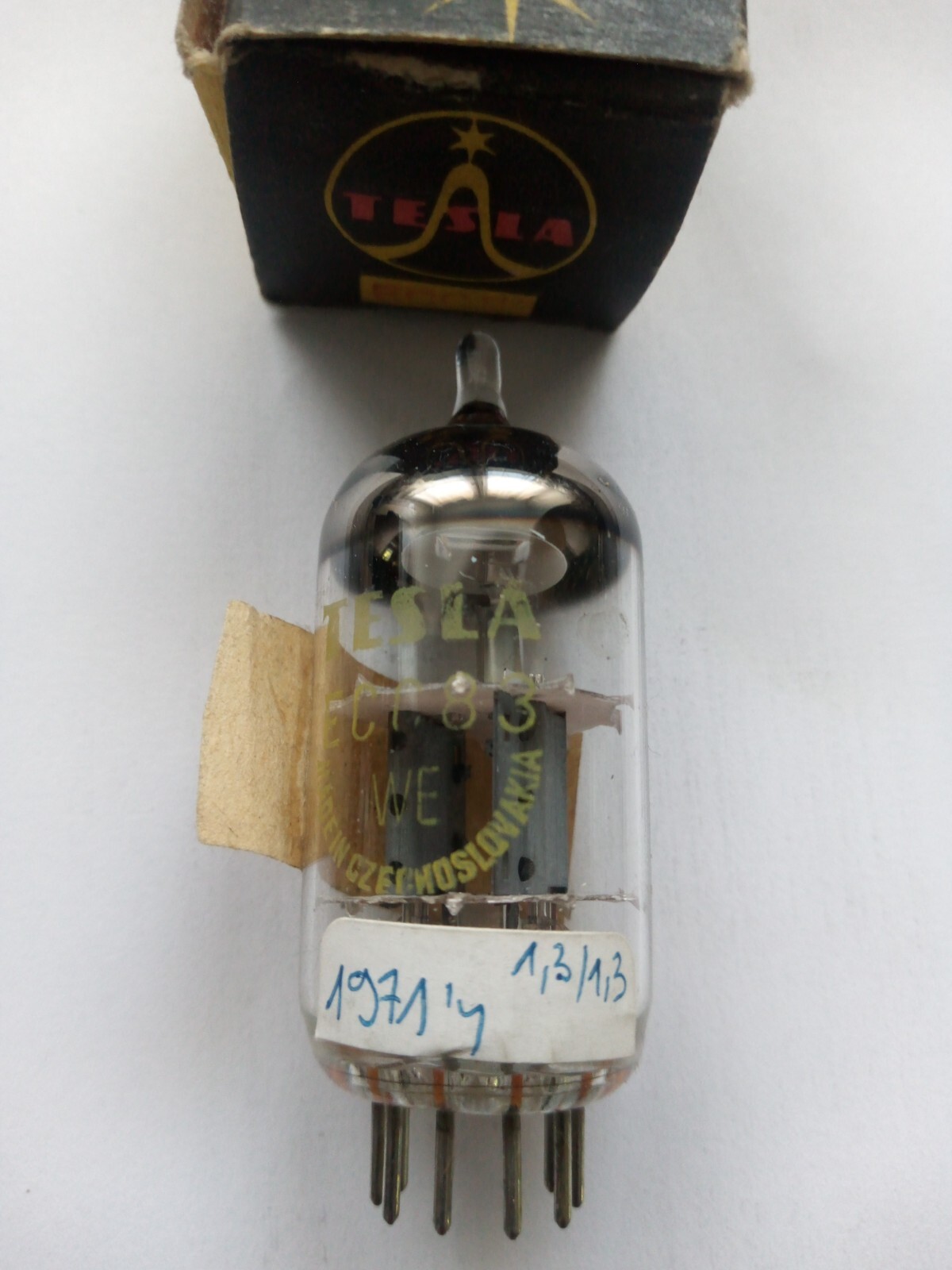 1 x Super Vintage Tube ECC83 . 12ax7 TESLA Foil Getter 1971'y NOS | eBay