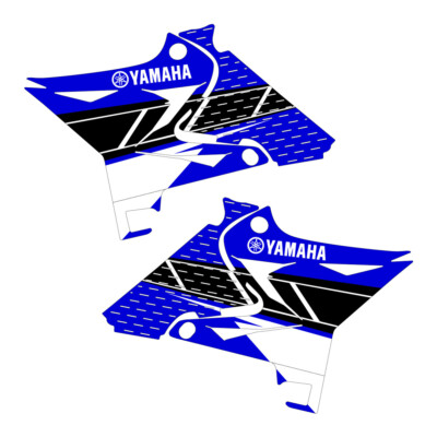 Yamaha YZ125 YZ250 UFO Restyle retro shroud graphics blue Free Shipping ...