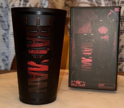 Paladone DC Comics BATMAN Glass Cup Black Red Color With BATMAN Logo ...