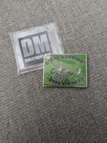 Cacher Prospect/Warrior Geocoin, Tracking On Side, New, Unactivated | eBay