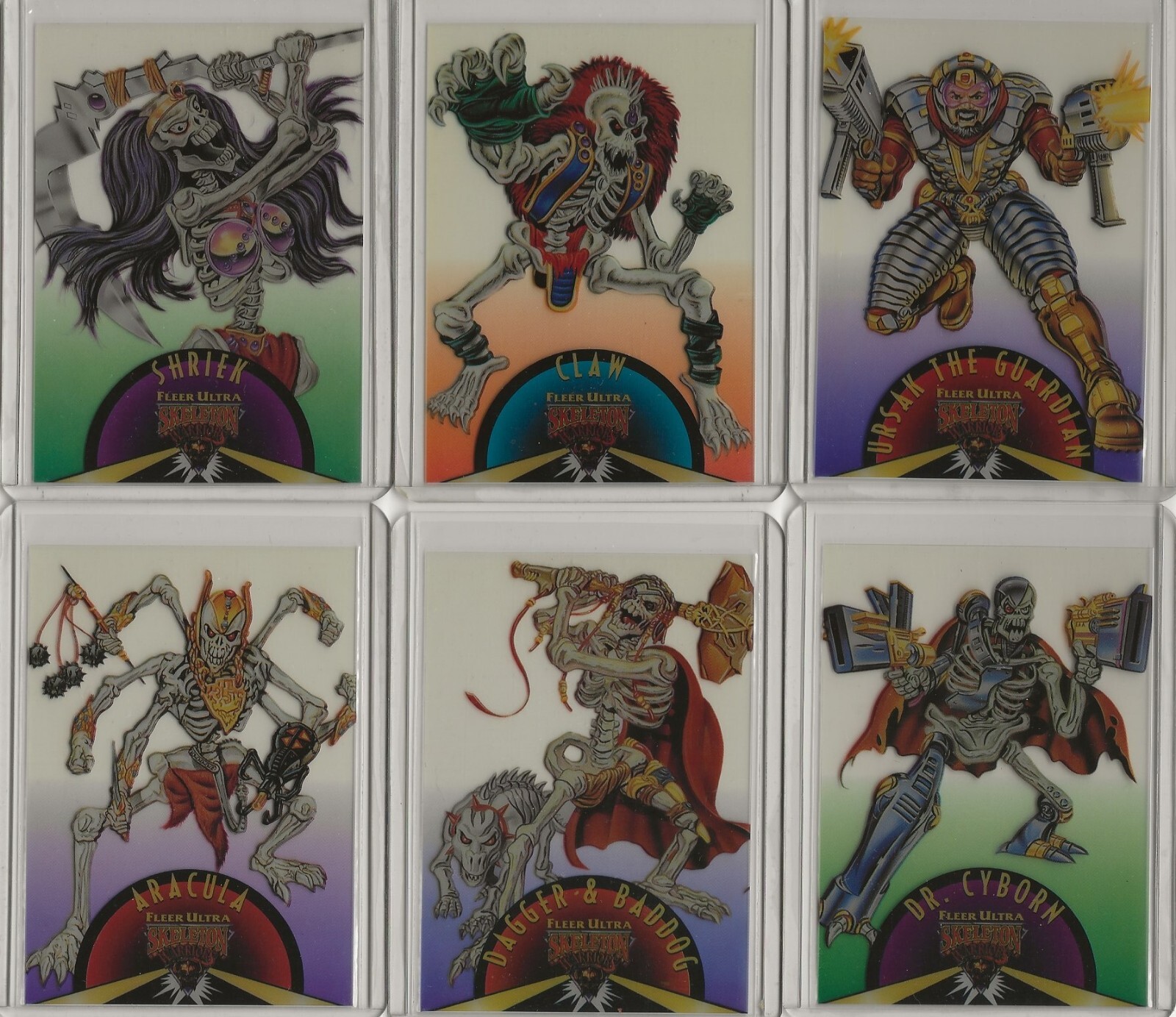 1994 Fleer Ultra Skeleton Warriors Suspended Animation Chase Set | eBay