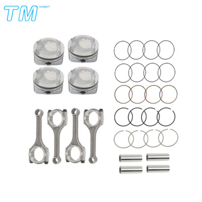 4PCS Piston Kit & Connect Rod 23040-2G500 for 2012-2015 2016 Hyundai ...