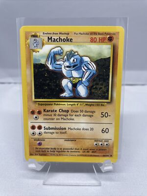 Pokémon TCG Machoke Base Set 34/102 Regular Unlimited Uncommon | eBay