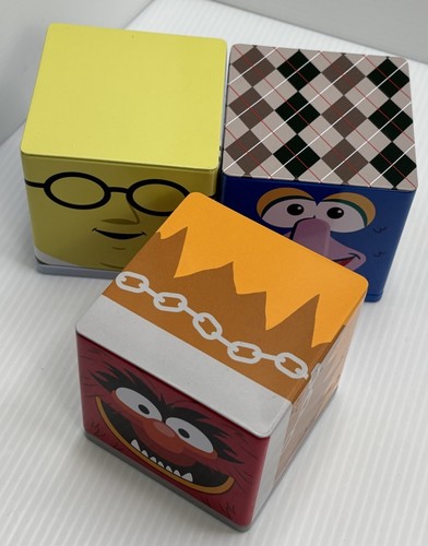 HALLMARK MUPPETS set Of 3 CUBEEZ 2015 Metal Box 3” Beaker ANIMAL GONZO ...
