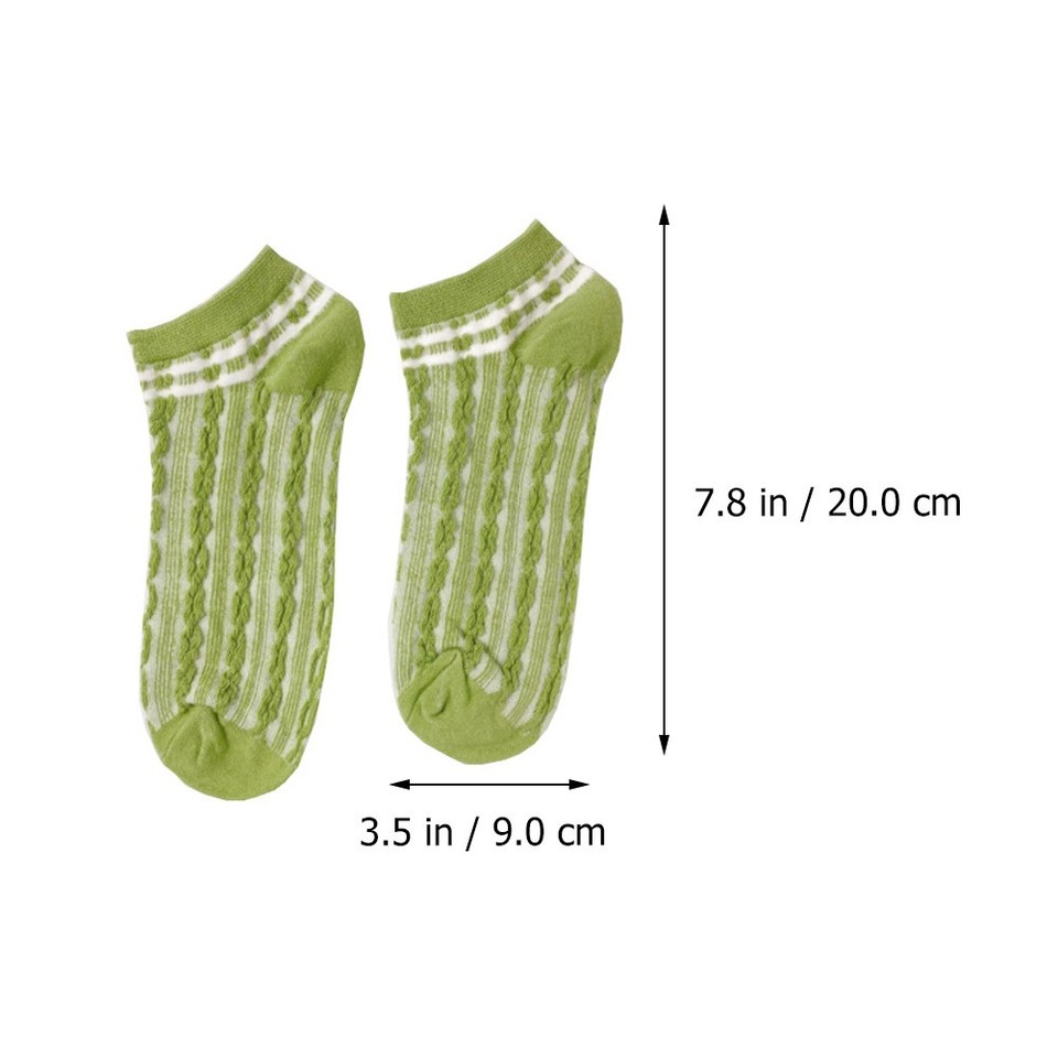 4 Pairs Spring Summer Women Socks Leisure Short Tube Ship Socks (White ...