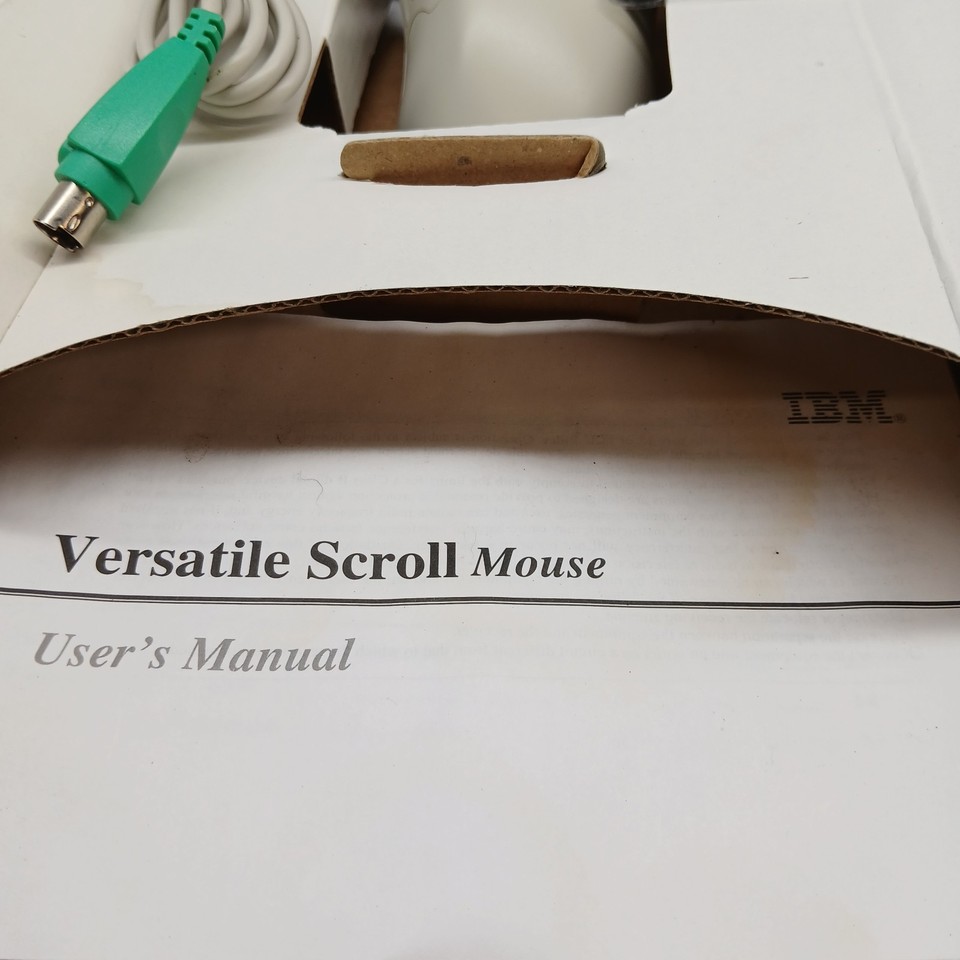 Rare Vintage IBM 6 Button PS/2 MO02W Trackball Versatile Scroll Mouse ...