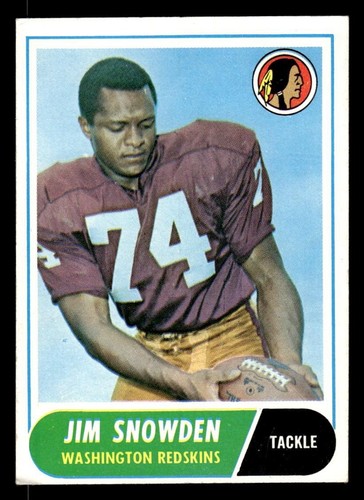 1968 TOPPS JIM SNOWDEN 212 VG-EX RC FOOTBALL WASHINGTON REDSKINS | eBay