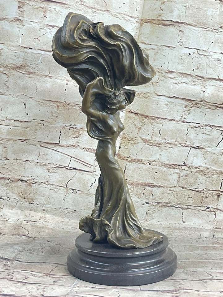 Classic Modern Woman Abstract Style Bronze Marble Base Modern Figure ...