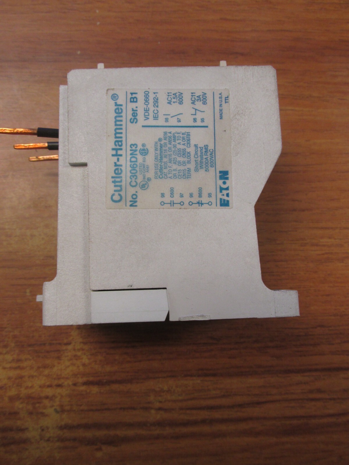 Cutler-Hammer Overload Relay 600V, Cat# C306DN3 .. WG-378 | eBay