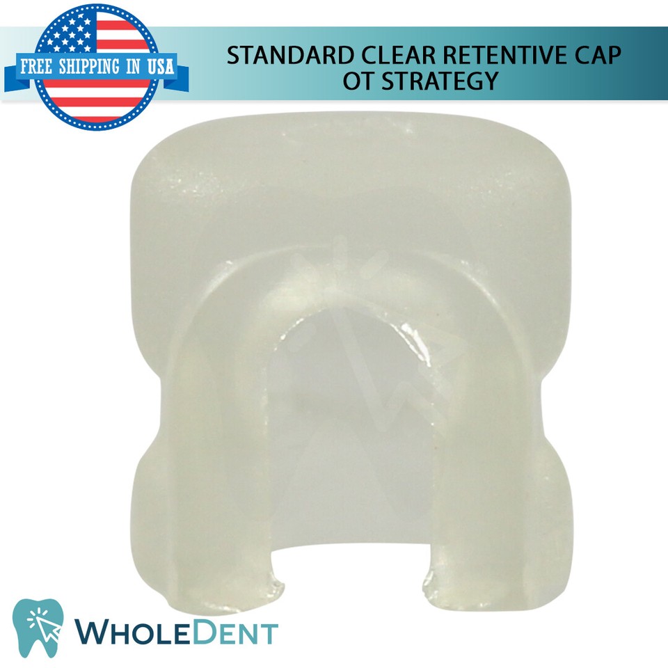 4x OT Strategy Attachment Clear Silicone Inserts Retentive Caps Dental ...