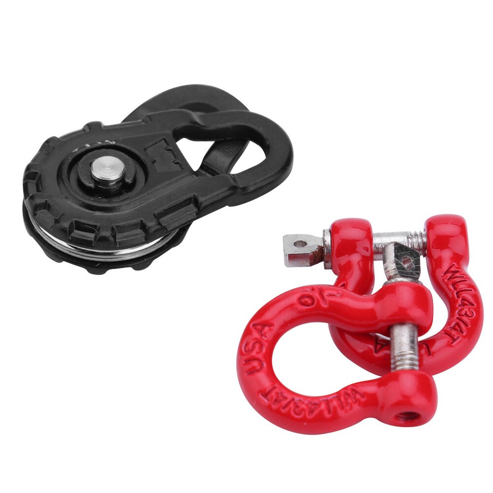 3pcs Rescue Equipment Winch Snatch Block Hook Chain Kit for 1/10 RC ...