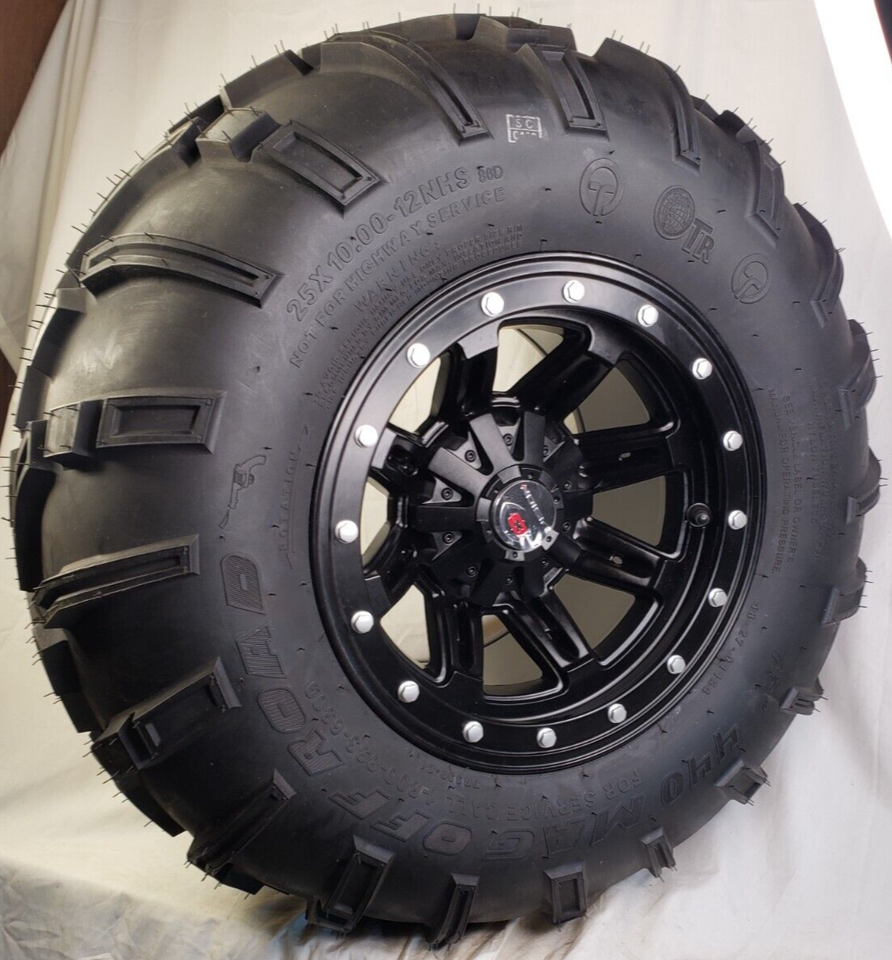 KUBOTA RTV X900 1100 1120 1140 TIREs WHEELs RIMs 25x10-12 440MAG 5/4.5 ...