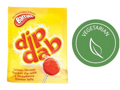 BARRATT Original LEMON DIP DABS - VEGAN Retro Sherbet Sweets | eBay UK