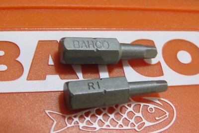 BAHCO R1 and R2 square/robertson SCREWDRIVER BITS 1/4" HEX 25MM TOP ...