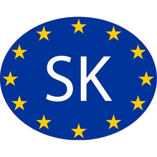 Slovaquie Slovenská Solvakia SK vignette pays autocollant drapeau EU ...