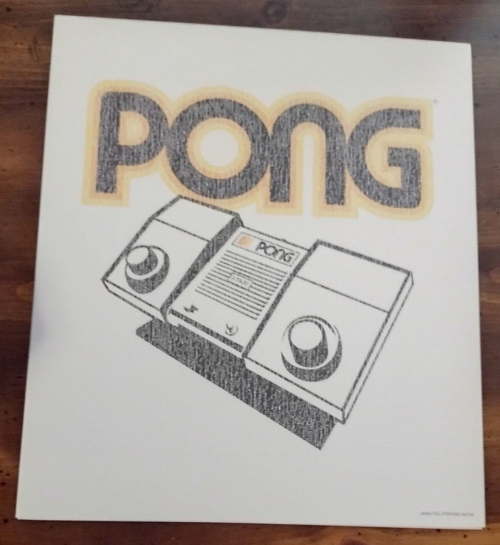 Gamestop Mini Promo Poster Original Atari PONG Controller 11"x10" | eBay