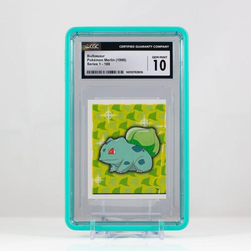 Pokemon Bulbasaur #188 Merlin Sticker Series 1 Topps - CGC 10 GEM MINT ...
