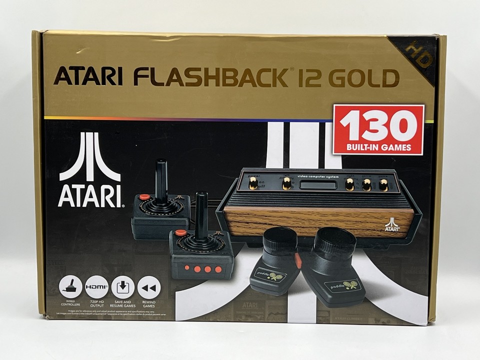 Atari Flashback 12 Gold AR3080B HD Plug & Play 130 Built-In Games ...