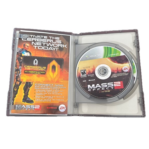 Mass Effect 2 Xbox 360 2010 Complete Cib With Manual 2 Disc Platinum 5448