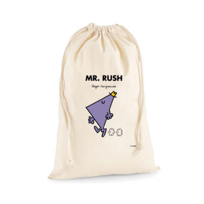 Mr Men Laundry Bag Mr Rush Drawstring Cotton Canvas Sack Home Storage ...