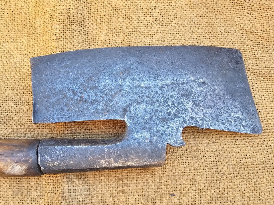 Huge Antique Hand Forged German Side Axe Board Goosewing Carpenter's ...