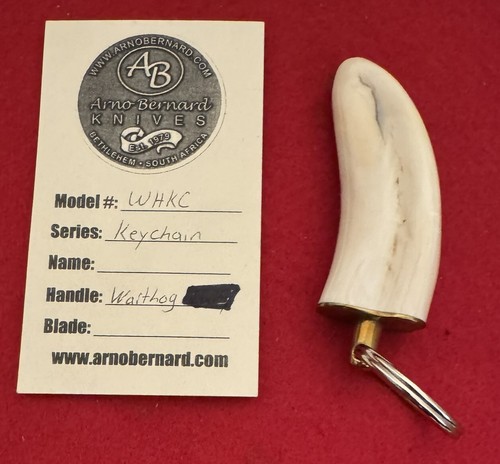 Arno Bernard Knives Warthog Tusk Key Chain & Certificate | eBay