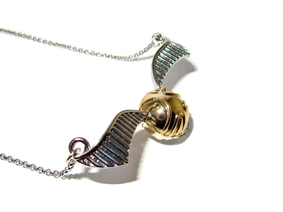HARRY POTTER GOLDEN SNITCH GOLD AND SILVER 18K GOLD-PLATED PENDANT ...