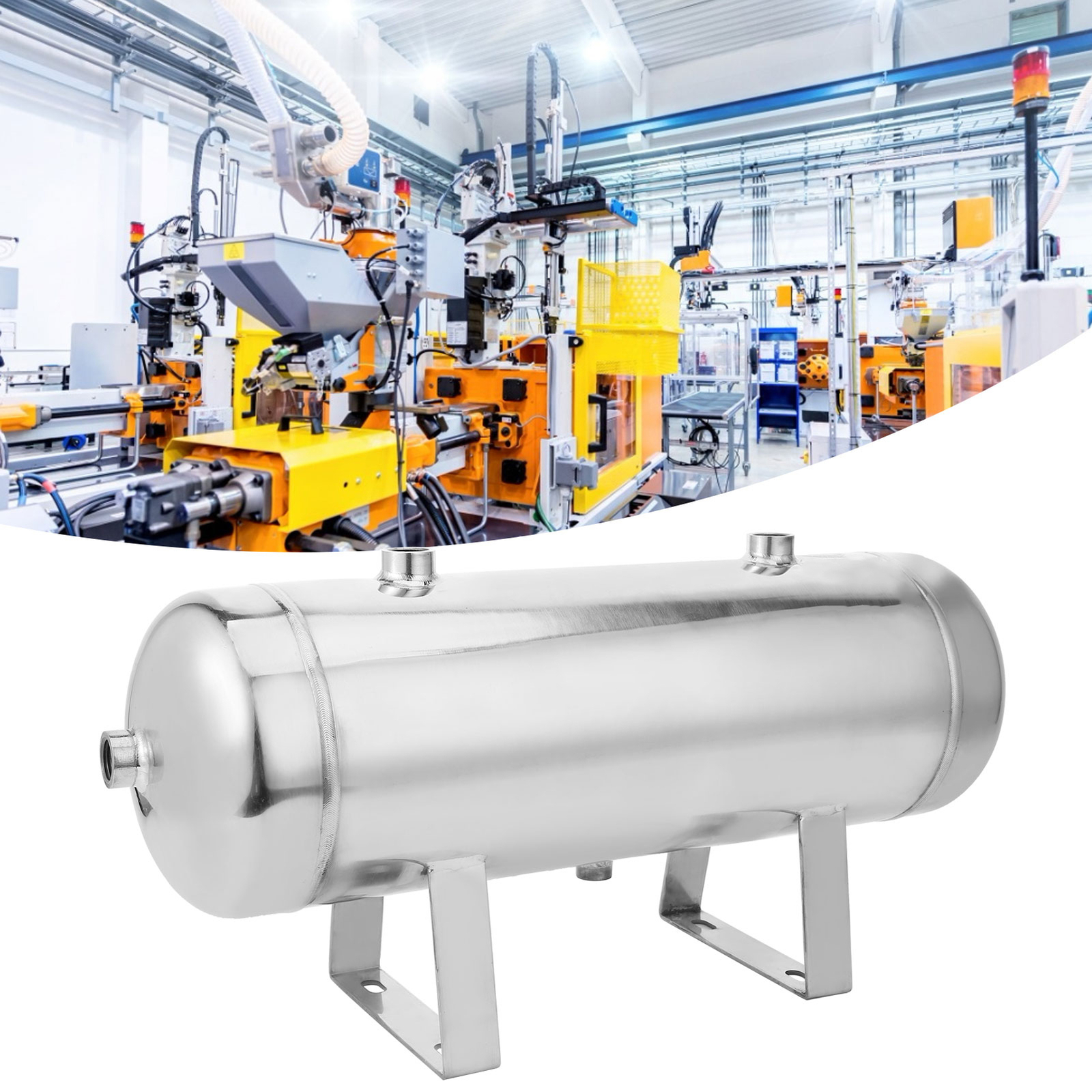 Air Reservoir Tank Mirror Horizontal 5‑Port High Pressure 1/2 1/4NPT ...