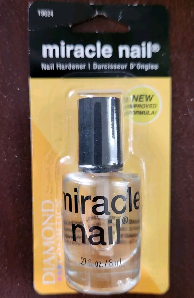Diamond MIRACLE NAIL Hardener Clear Coat Treatment Polish New Impoved ...