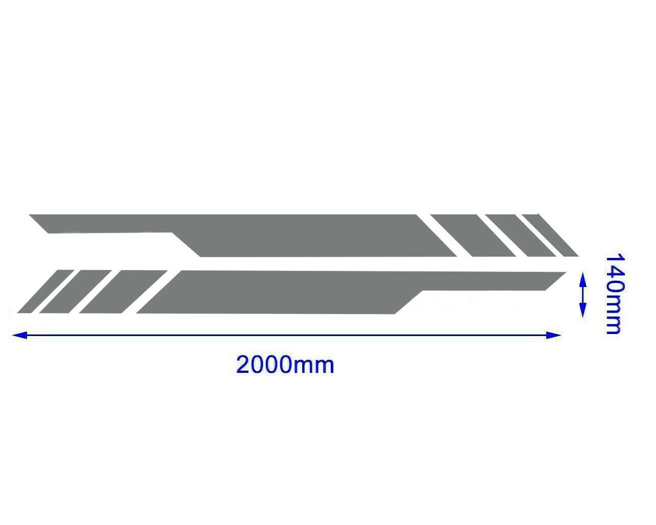 Gloss Gray Vinyl Decal Rocker Sticker Graphics Racing Sport Side Skirt ...