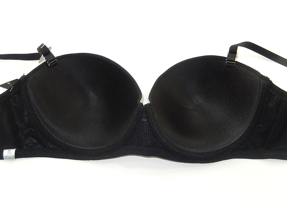 3 NWT SEAMLESS MOLDED PUSH UP CONVERTIBLE STRAPLESS BRAS LOT ~36 38 40 ...