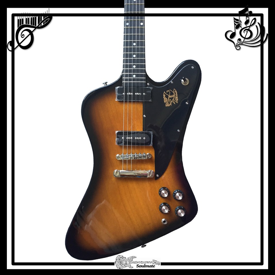 Custom Shop Firebird Electric Guitar Sunburst P90 Pickups Guitar Free ...