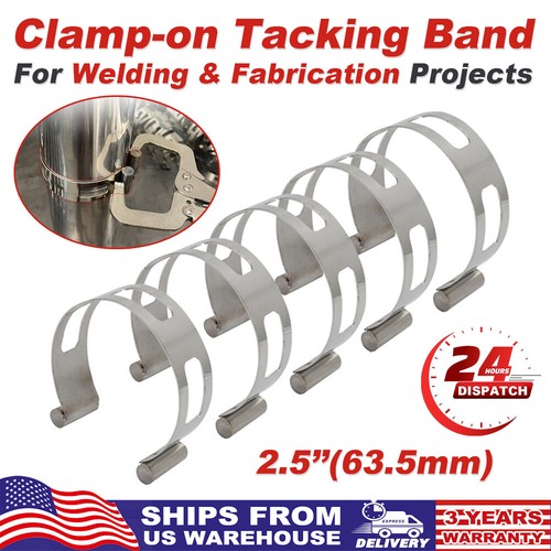 5x 2.5" Tacking Band Clip Stainless Steel for Welding Fabrication Clamp ...