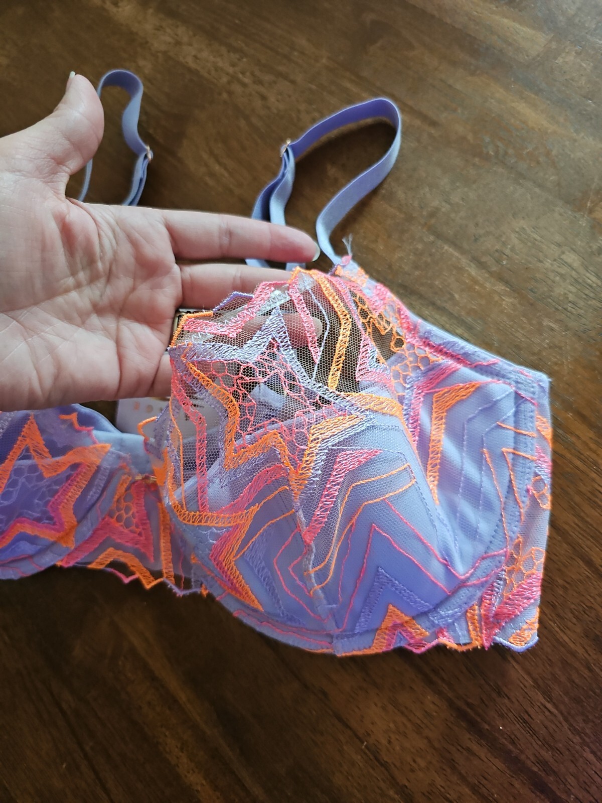 savage x fenty bra Purple Neon Stars 36DD | eBay