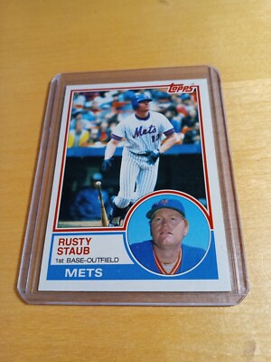 1983 Topps #740 RUSTY STAUB New York Mets Baseball Card, 1st Base ...