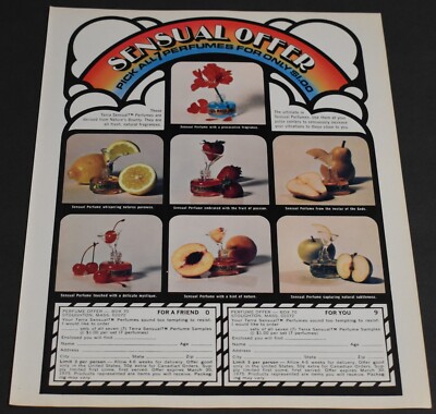 1974 Print Ad Sensual offer Perfumes Fruit of Passion Provocative ...