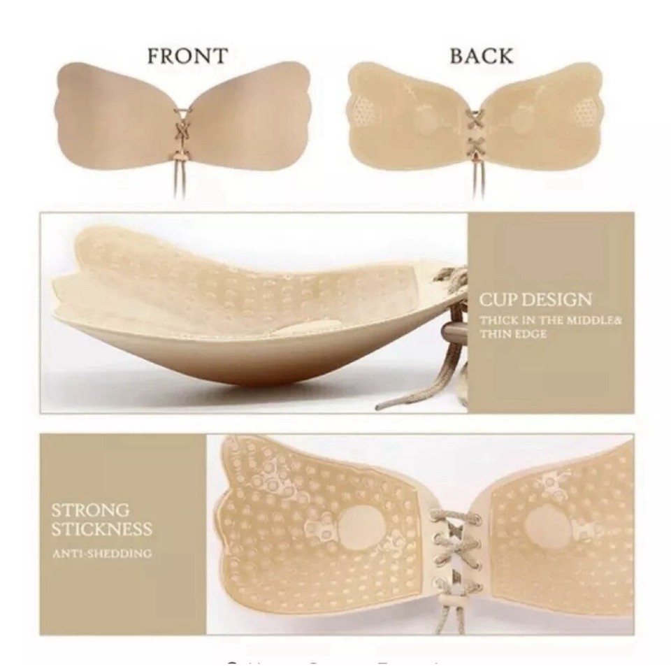 Strapless Backless Bra Stick-on Gel Control Cup Size A Enhancing Star ...