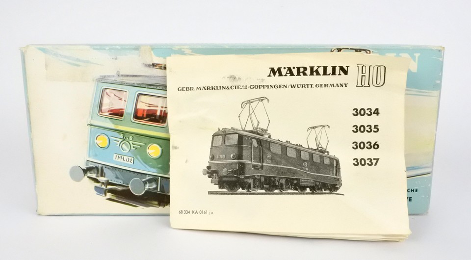 MARKLIN HO SCALE 3036 DIECAST OBB GREEN ELECTRIC ENGINE #1141.02 | eBay