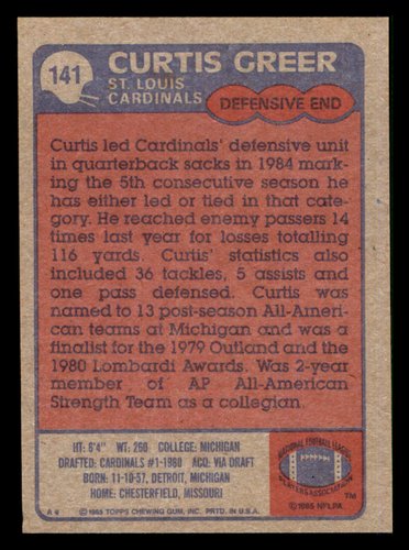 1985 Topps Curtis Greer #141 St. Louis Cardinals | eBay
