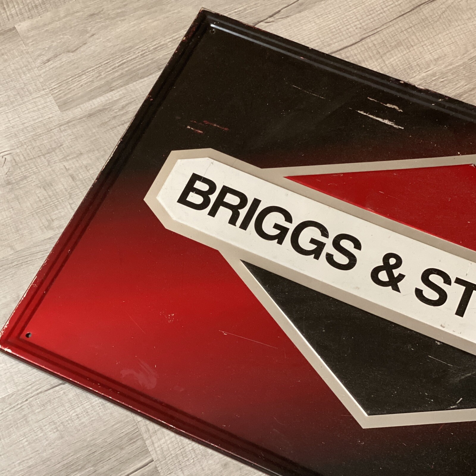 Vintage Official Briggs and Stratton 35"×23" Metal Sign Self Framed ...