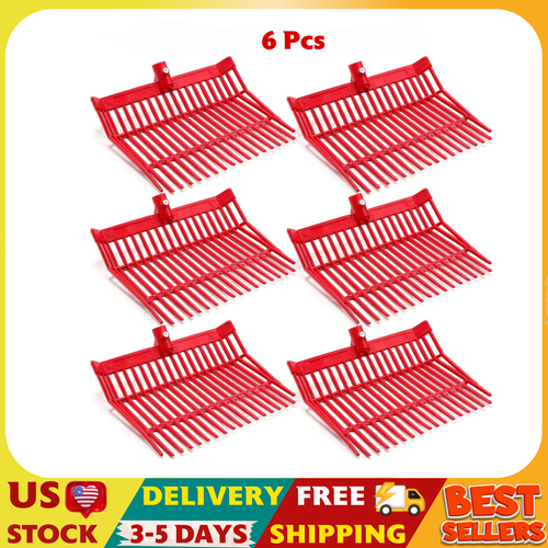 Lasnten 6 Pcs Manure Fork Replacement Head, 18 Tines Pitchfork Head ...