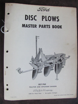 Ford Disc Plows 10 Series Master Parts List Book | eBay