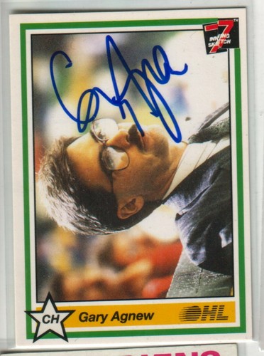 Gary Agnew Autographed 1991 7th Inning Sketch OHL Card IN PERSON | eBay