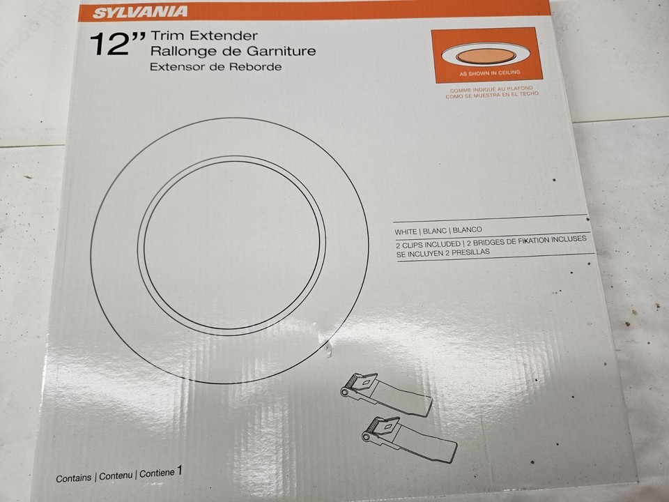 Sylvania RT8/12/TRIM/EXT White 12'' Trim Ring Extender | eBay