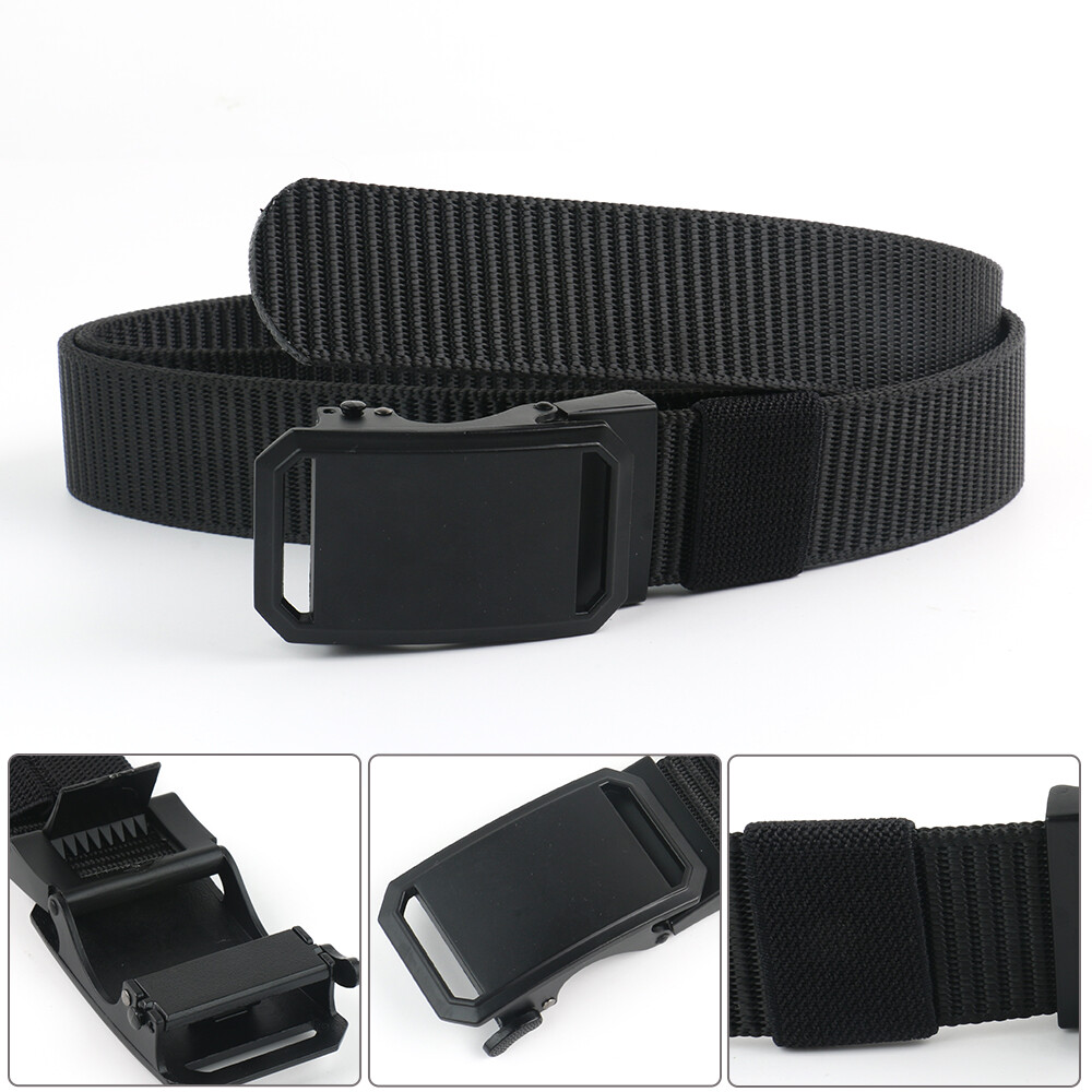Mens Ratchet Belt Nylon Web Belts for with Automatic Slide Buckle ...