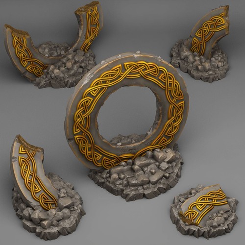 Magic Dwarf Ruins-3D Printed Resin RPG/DnD Tabletop Gaming Terrain ...