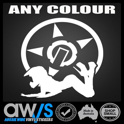 Moto girl Sticker UNIT MX / Window Cute Girls Racing Motocross Mx Race ...