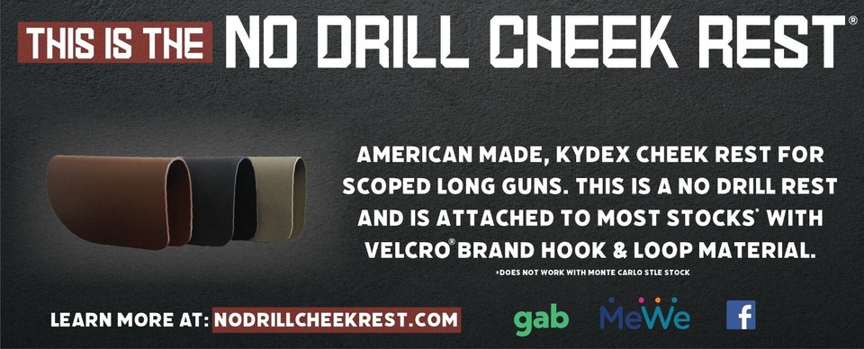 Black Kydex Adjustable Cheek Rest Stock Riser .060" For Scoped Rifle NO ...